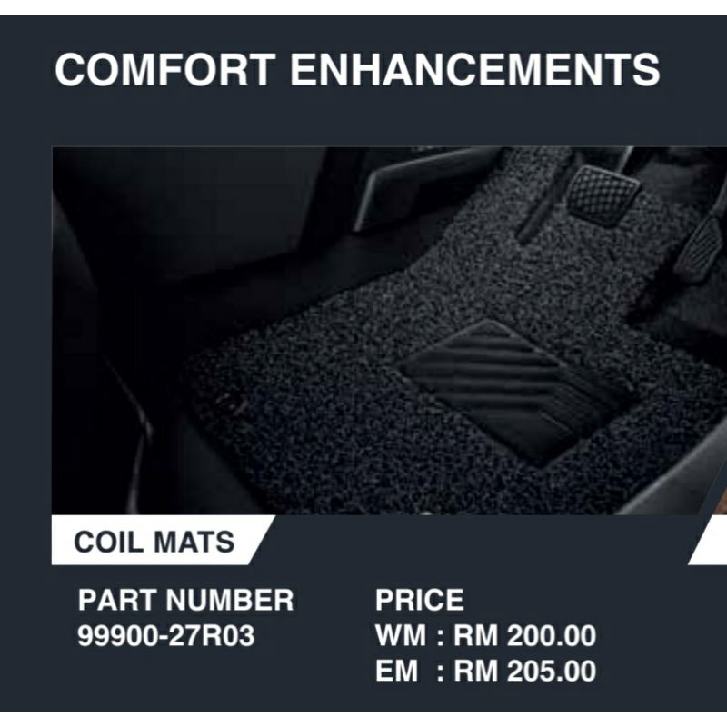 100% NEW ALZA 2022 COIL MATS,📢ORIGINAL PERODUA GEAR UP, FULL SET COIL ...