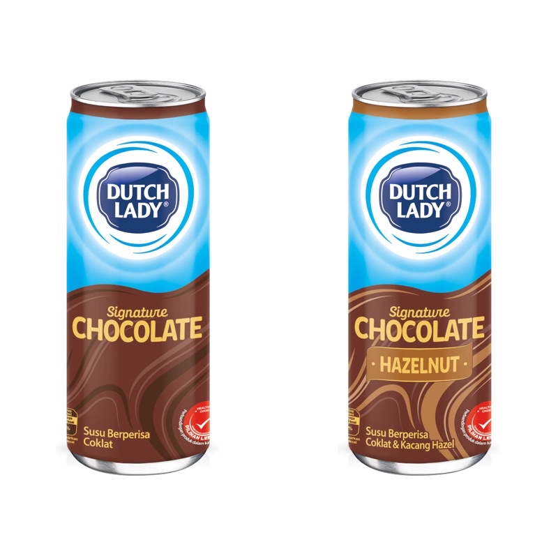 Dutch Lady Can Signature Chocolate / Chocolate Hazelnut 240ml | Shopee ...