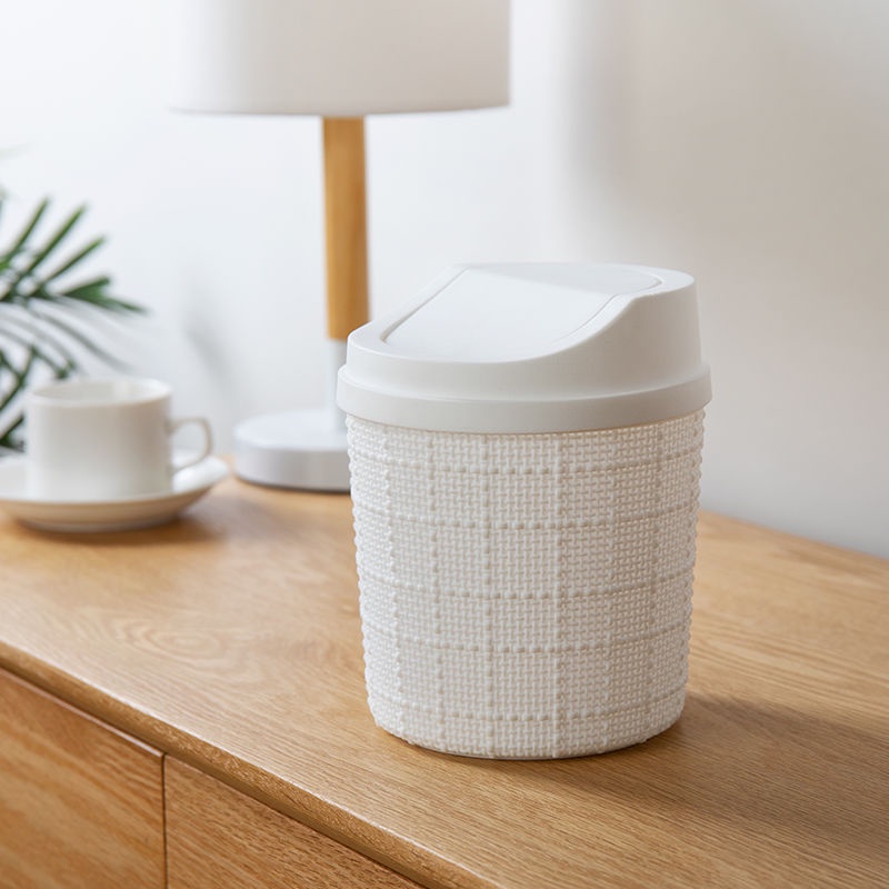 Trash Can Desktop Trash Can Japanese Simple Bedroom Desktop Mini Trash ...
