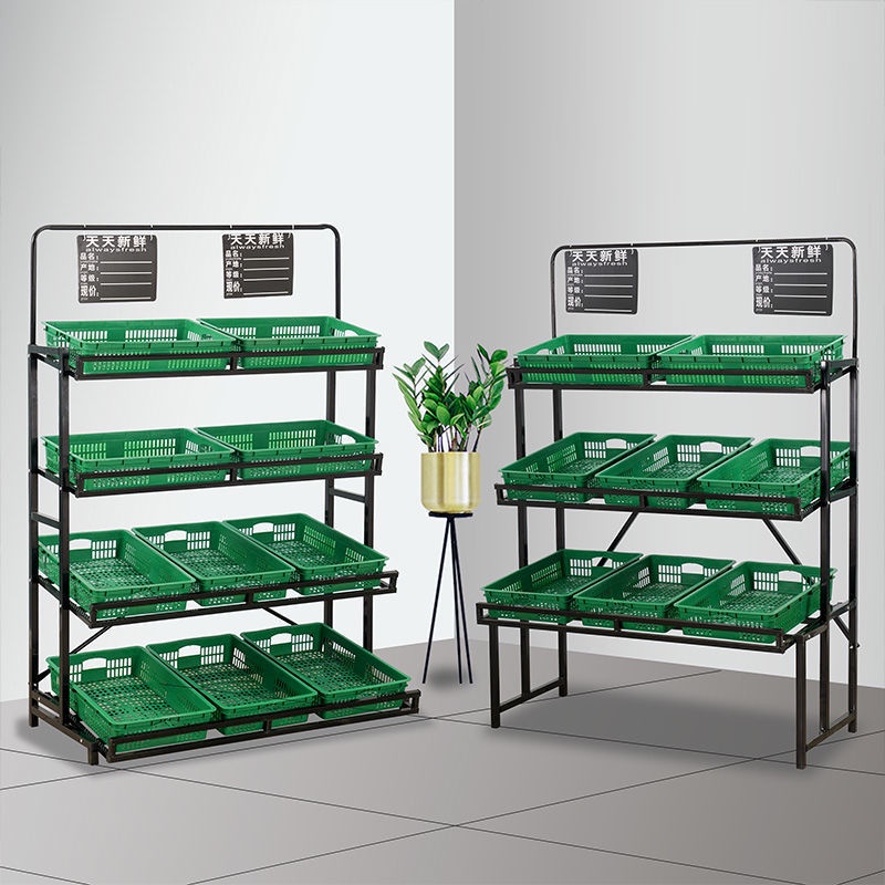 Fruit Vegetable Rack Supermarket Fruit Shop Vegetables Shop Fresh Shelf ...