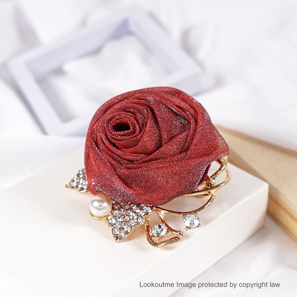 Kerongsang Bahu Pin Tudung Jarum Peniti Bunga Rose Brooch Shoulder ...