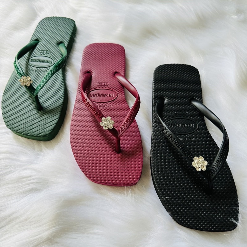 Super cheap type 2 square toe women's flip flops with snow white charm ...