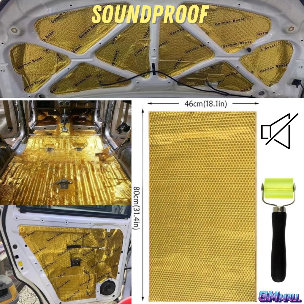 CAR SOUND PROOF GOLD Adhesive Heat Resistant Bonnet Door Seal Silent ...