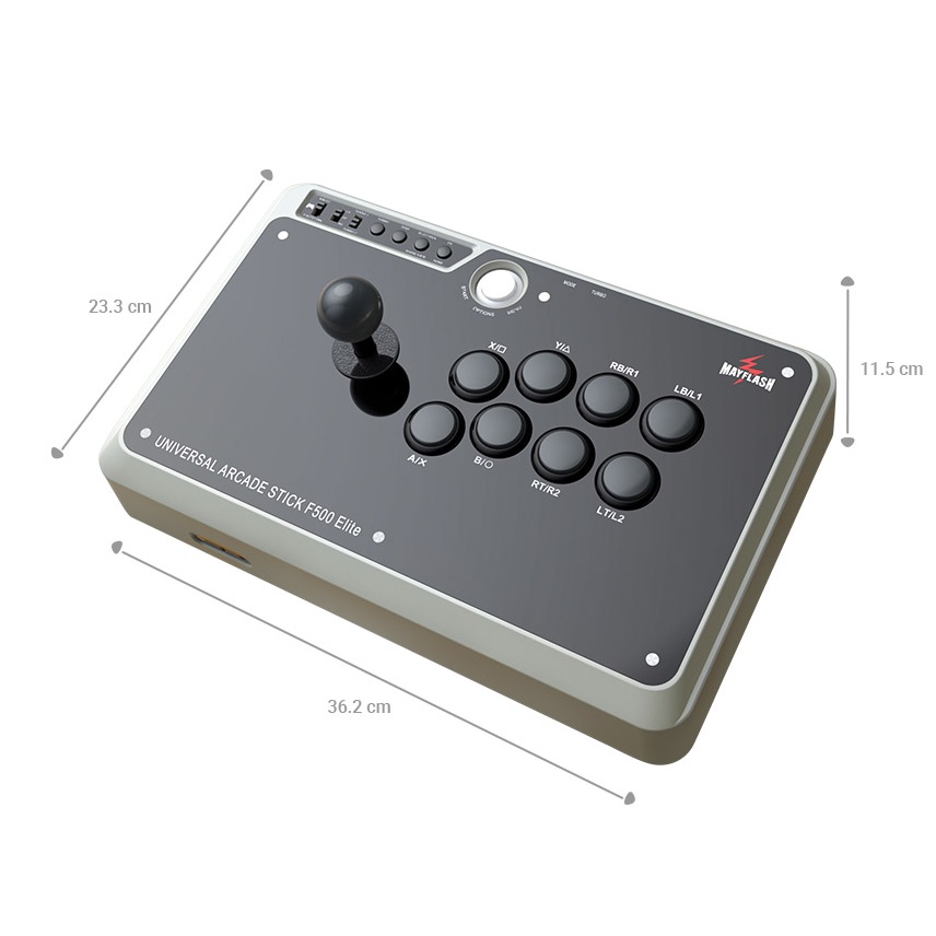 MayFlash Arcade Stick F500 Elite with Sanwa Denshi Joystick and Buttons ...