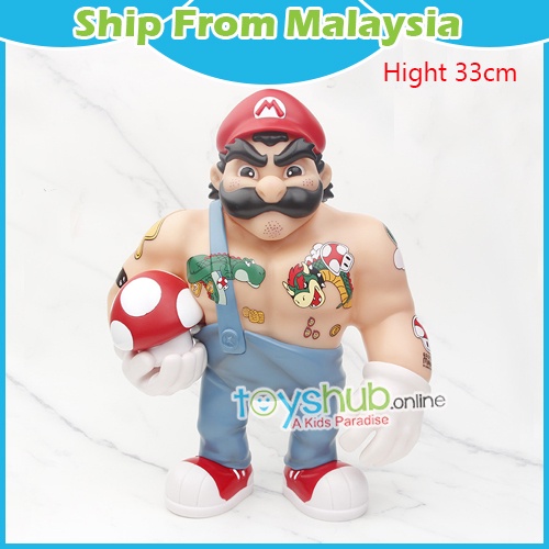BIG Super Mario Action Figuer Muscle Hercules Mario Model Dolls Toys ...