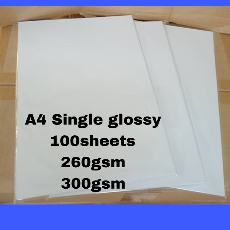 A4 Glossy Photo Paper 260-300gsm 100sheets | Shopee Malaysia