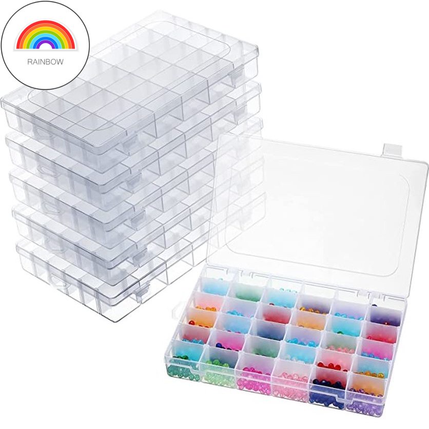 RD Plastic Jewelry Organizer with Removable Divider/ Transparent ...