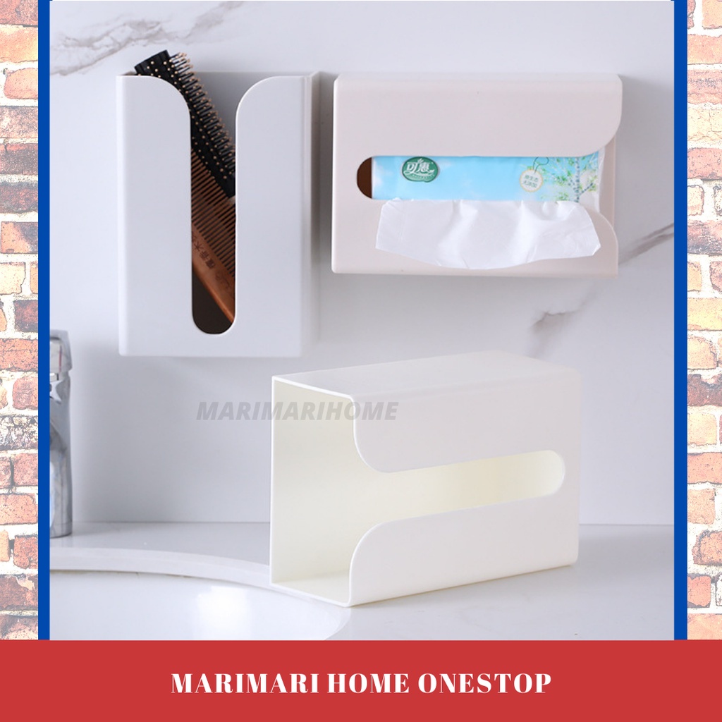 Self Adhesive Kitchen Tissue Box Toilet Paper Dispenser Bathroom Tissue ...
