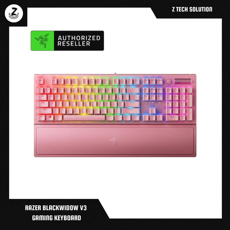 Razer BlackWidow V3 Quartz Mechanical Gaming Keyboard with Razer Chroma ...