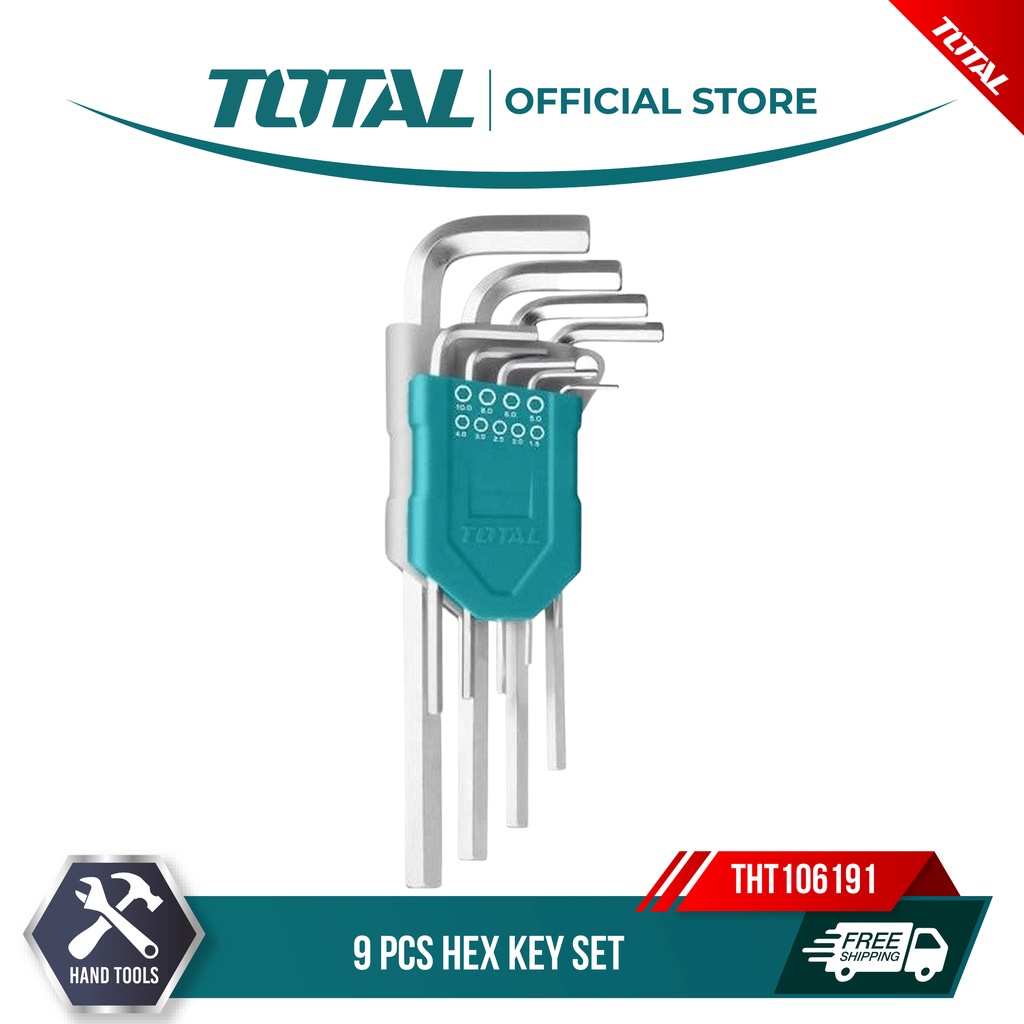 Total Hex Key (9 Pcs) THT106191/THT106192 | Shopee Malaysia