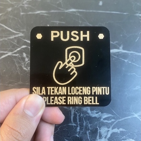 Door Bell Sign (Sila Tekan Loceng Pintu) Sign Loceng Pintu | Shopee ...
