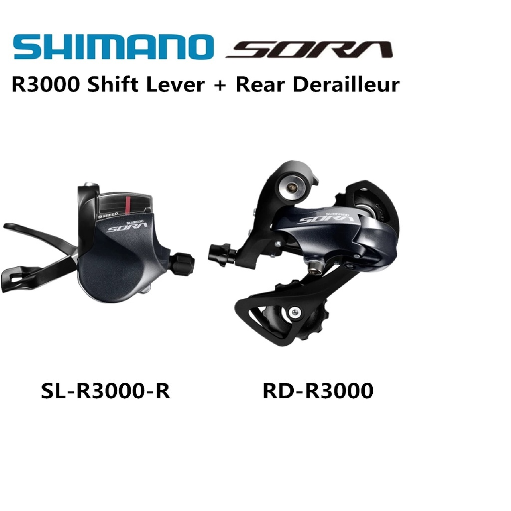 [Genuine] SHIMANO RD-R3000 GS SS SORA R3000 Shifter + REAR DERAILLEUR 9 ...