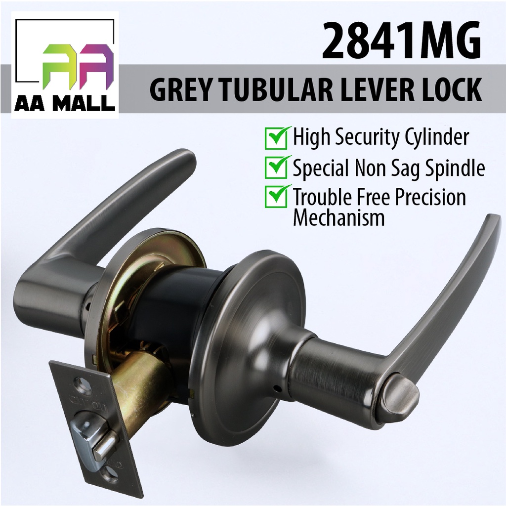AA MALL HIGH SECURITY TUBULAR LEVER ENTRANCE DOOR LOCK KNOB SET 2841MG ...