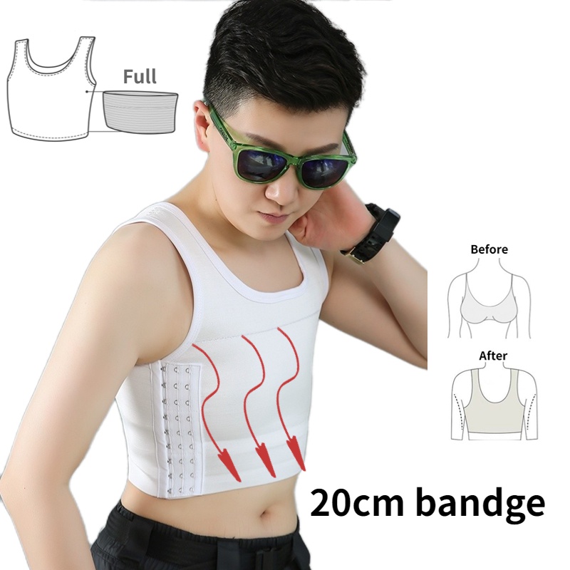 Super Tight 20cm Full Bandage Chest Binder Breathable Side Buckle