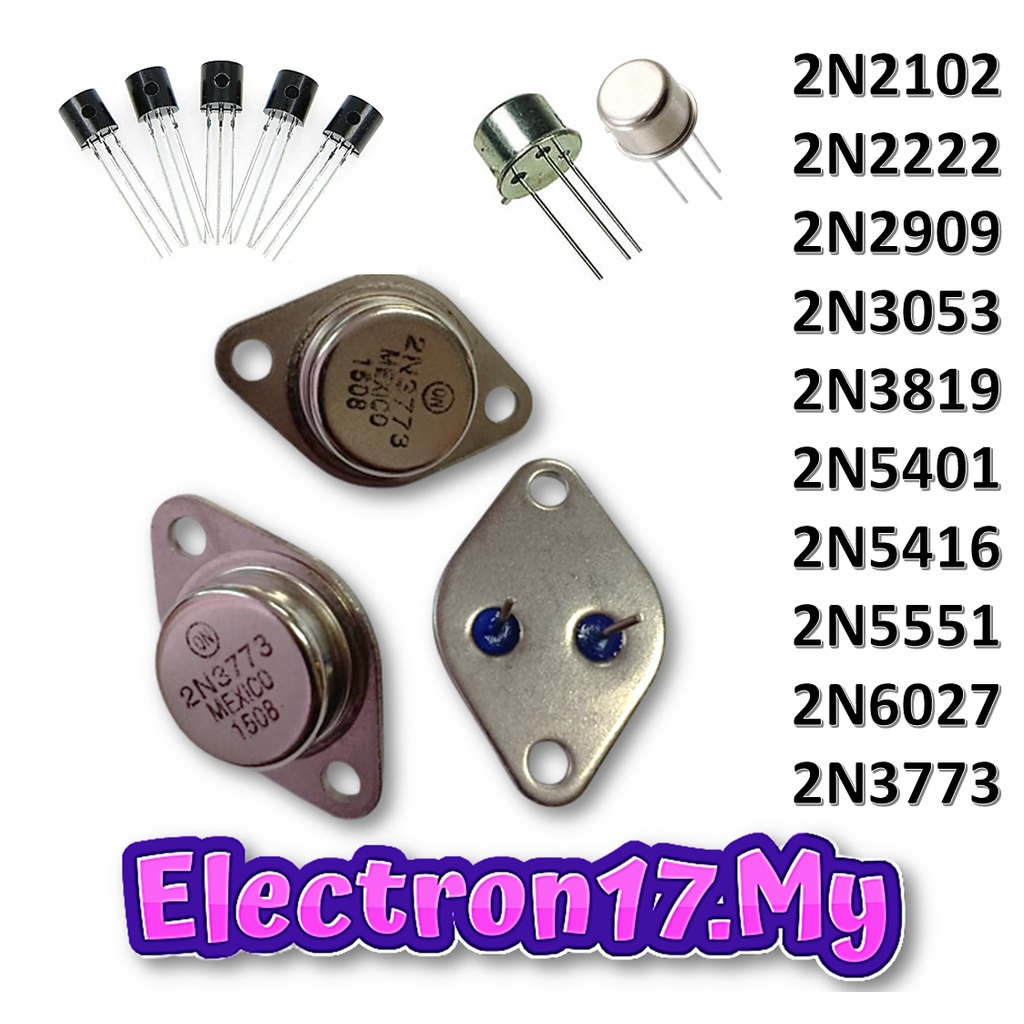 NPN Transistor 2N2102 2N2222 2N2905 2N3053 2N3819 2N5401 2N5416 2N5551 2N6027 2N3773 Electronic ...