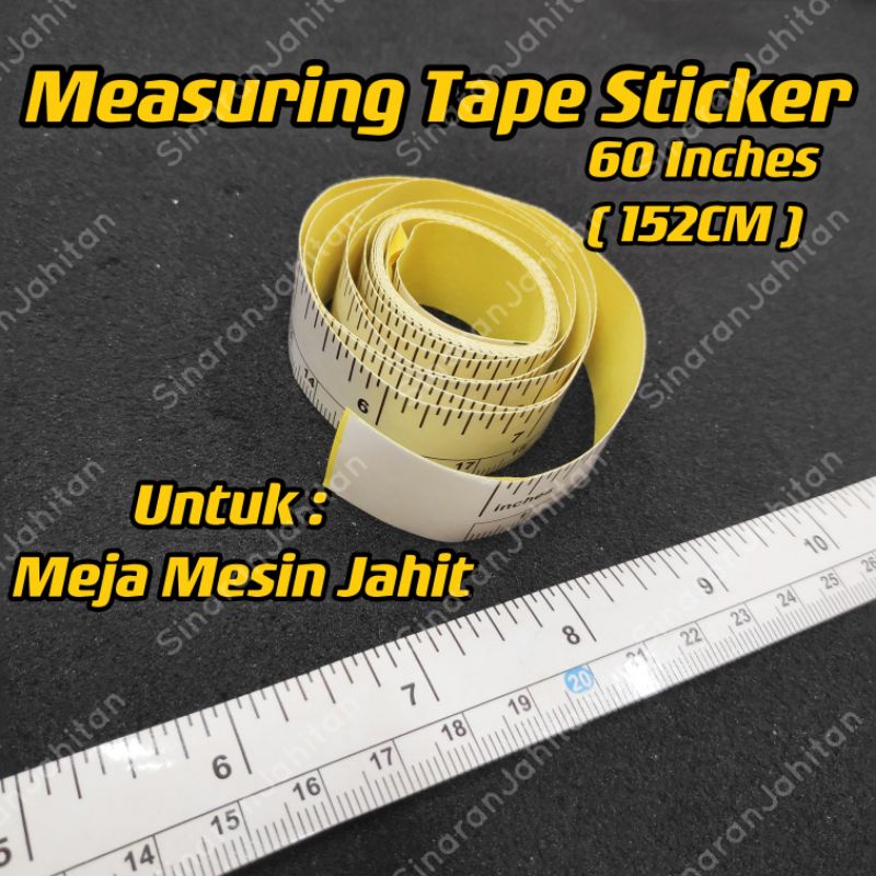 60"(152cm) Sticker Ukuran Meja Mesin Jahit / Sticker Measuring Tape ...