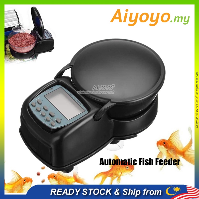 Automatic Fish Feeder Aquarium Feeder Bekas Makanan Ikan Kolam Ikan ...