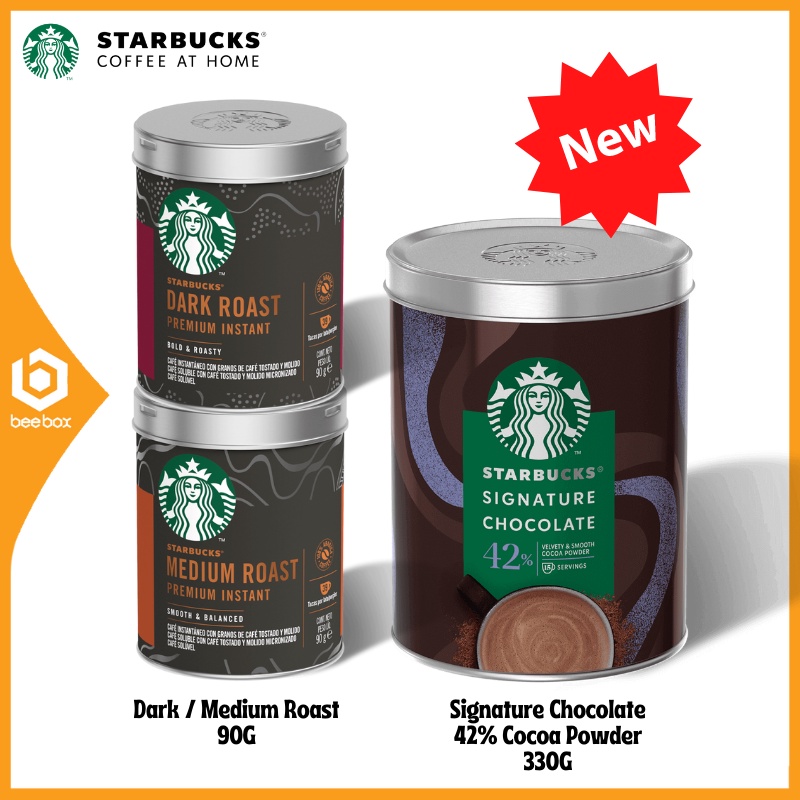Starbucks Premium Instant Coffee Tin Arabica Coffee 90g (Medium / Dark ...