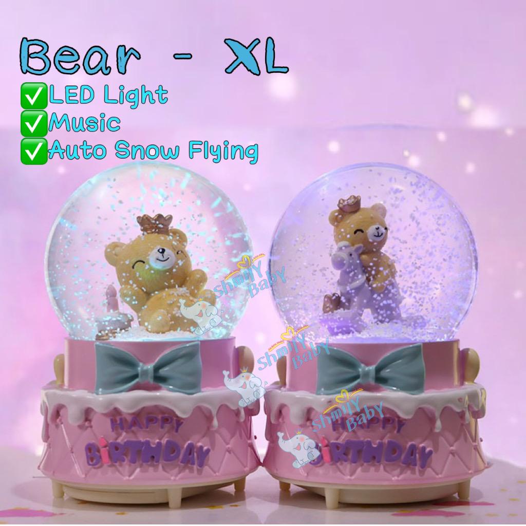 Ready Stock Musical Crystal Ball With Music LED Light Auto Snow Flying ...