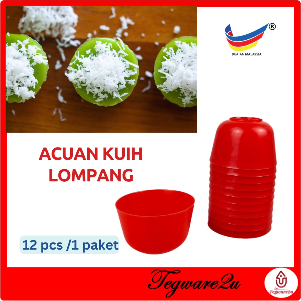 Acuan kuih Lompang /Apam mould /mini cup merah /Acuan Kuih Kukus ...