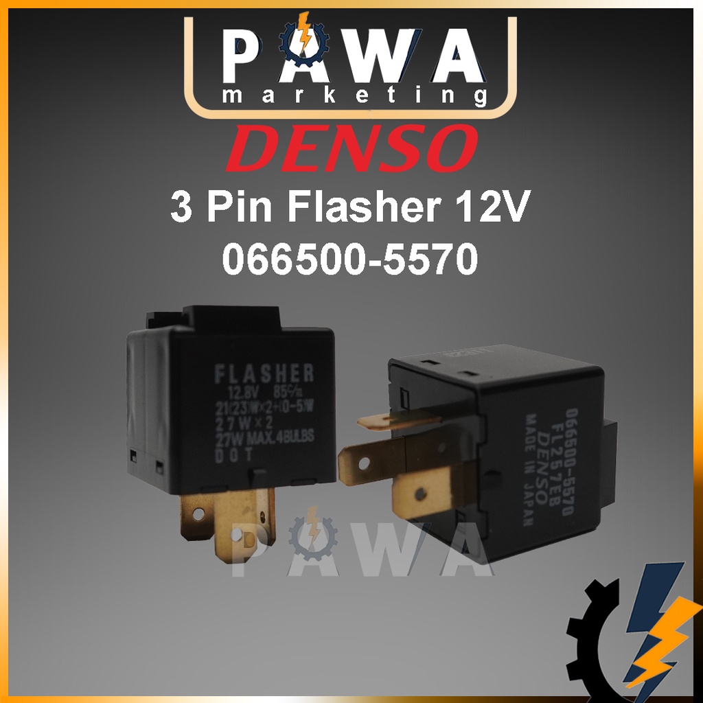 Pawa Denso Flasher Relay Signal Relay 12V 3Pin Car Lorry Vehicle ...