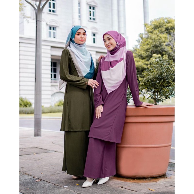 Baju Kurung Pahang Laura Plain 4.0 (kurung ironless, tak payah gosok,plus size XS-5XL) | Shopee ...