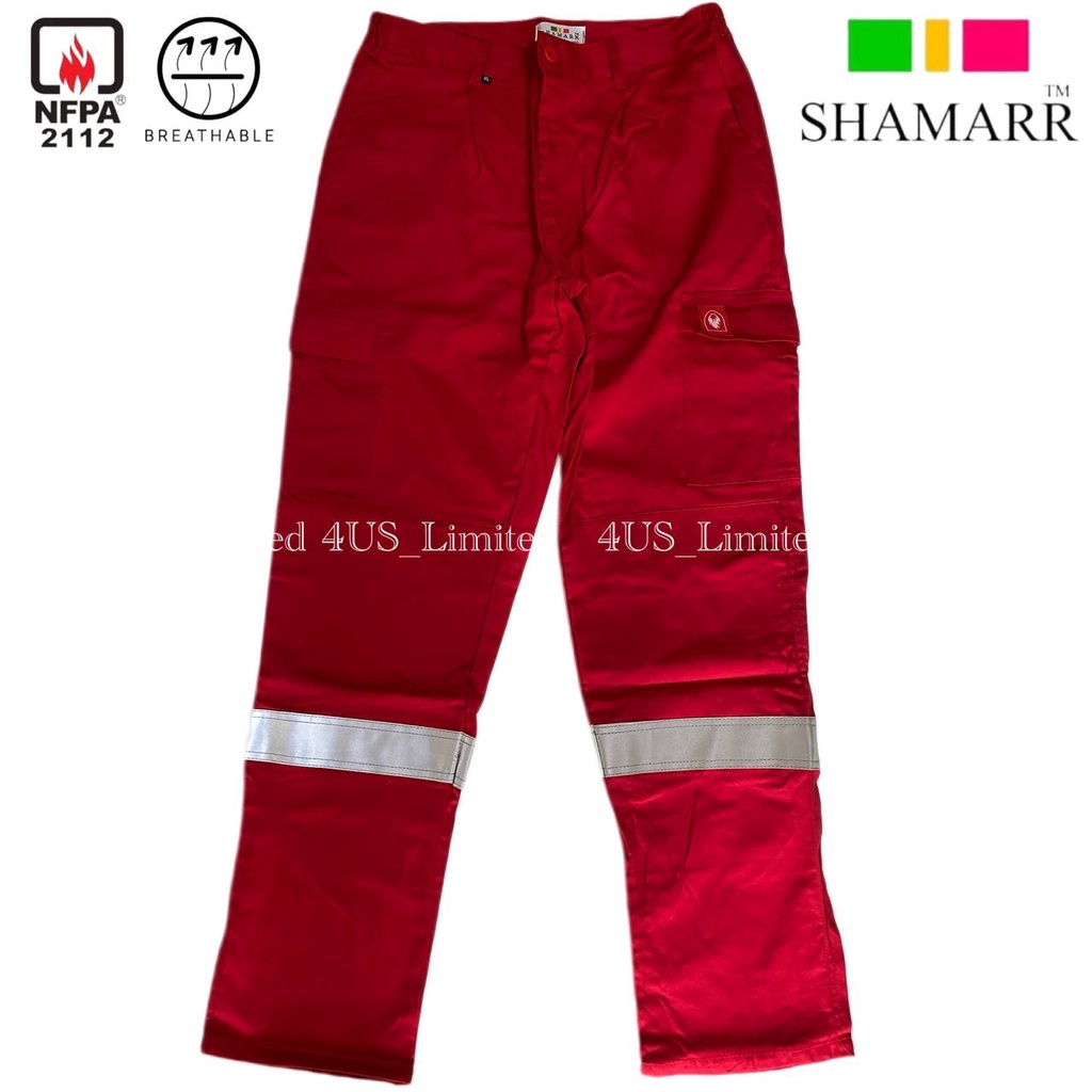 SHAMARR FIRE RETARDANT WORKING JACKET & PANTS NFPA2112 (FR) RED | PPE ...