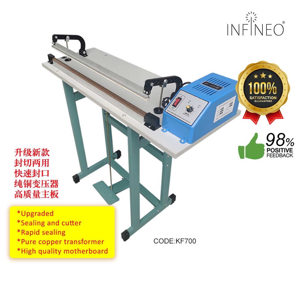 Foot Pedal Sealer Machine Step Foot Stamping Double Impulse Quick ...