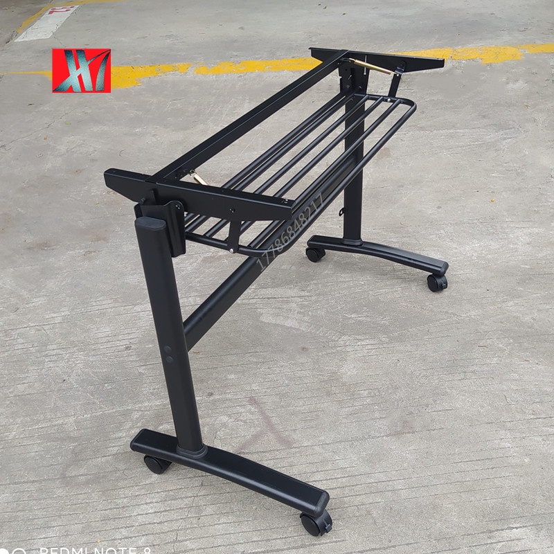 JJ simple folding table foot long table legs flipping desktop iron art ...