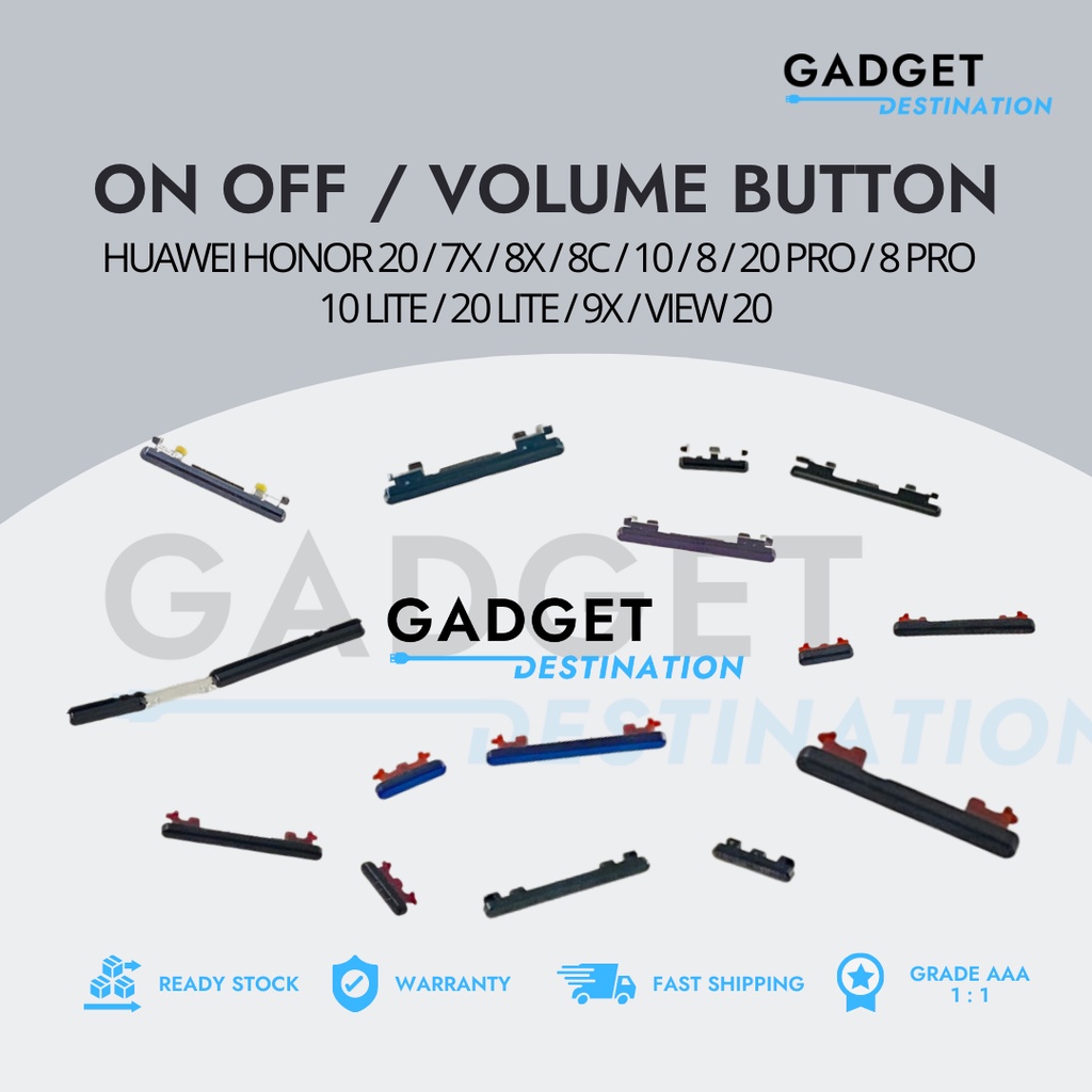 HWA HONO 20/7X/8X/8C/10/8/20 PRO/8 PRO/10 LITE/20 LITE/9X ON OFF / VOLUME BUTTON [ READY STOCK ...