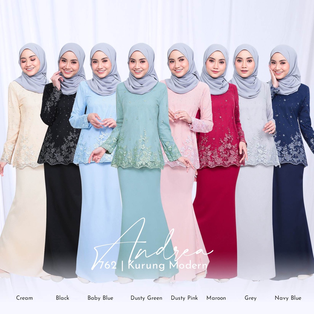 CHICCHOC l ANDREA KURUNG MODEN 762 BAJU RAYA BAJU BRIDESMAID BAJU LACE ...