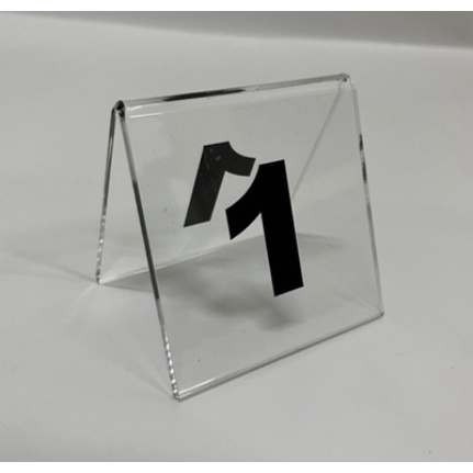 QR Code Premium Acrylic V shaped Standee Table Number Stand | Shopee ...