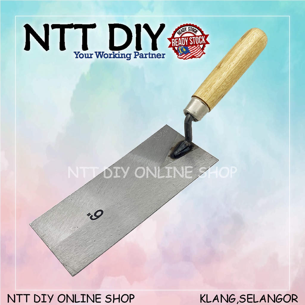 NTT DIY Light Duty Square Bricklaying Trowel 6 Inch [ Ready Stock ...