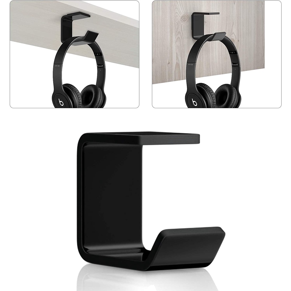 Acrylic Headphone Bracket Hanger Under Desk Wall Mounted Headset Holder ...