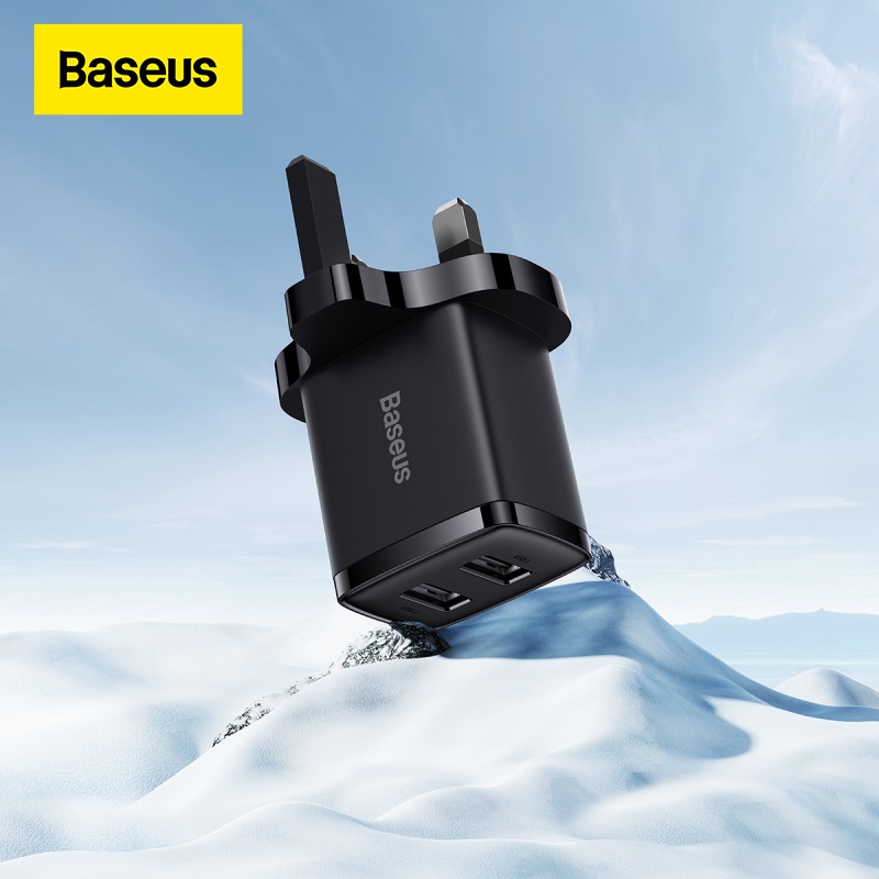 Baseus Dual USB Charger EU Plug 2.1A Max Fast Charging Portable Phone ...