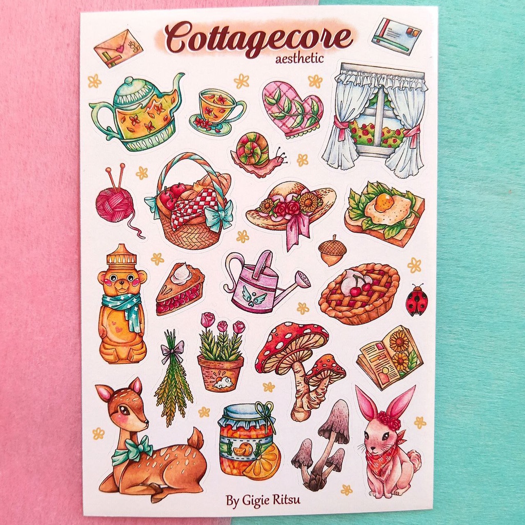 Cottagecore Mirror Coated Stickers (A6) | Shopee Malaysia