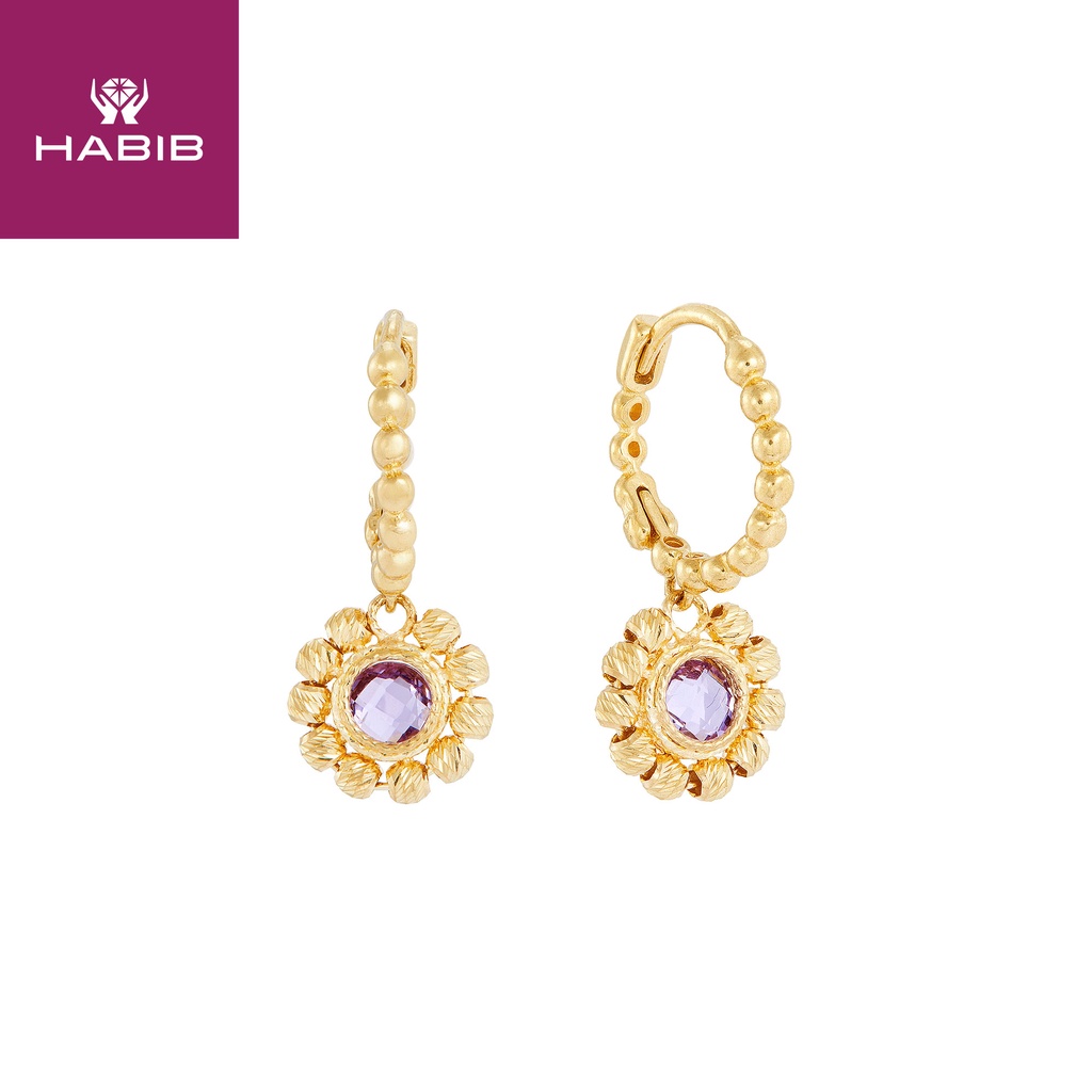 HABIB Amethyst Earrings in 585/14K Yellow Gold KR(X4-X5)NHUE0043-DC ...