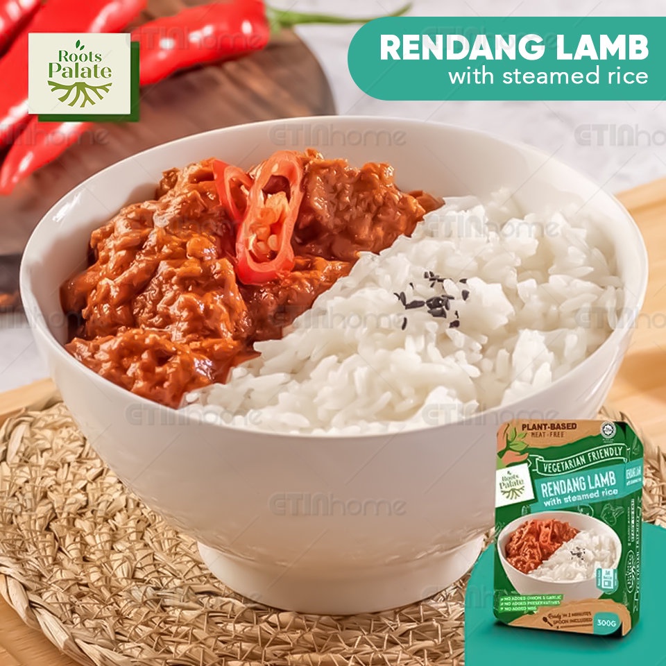 Nasi Segera Roots Palate Sayur Vegetarian Kari Daging Instant Rice ...