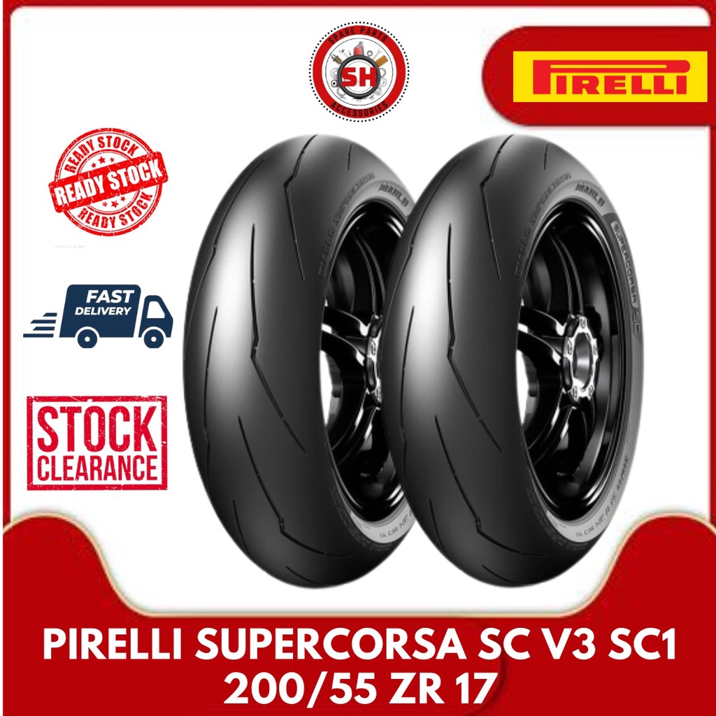 [CLEARANCE STOCK] Pirelli Supercosa SC V3 SC1 200/55 ZR 17 (TAHUN 2018 ...