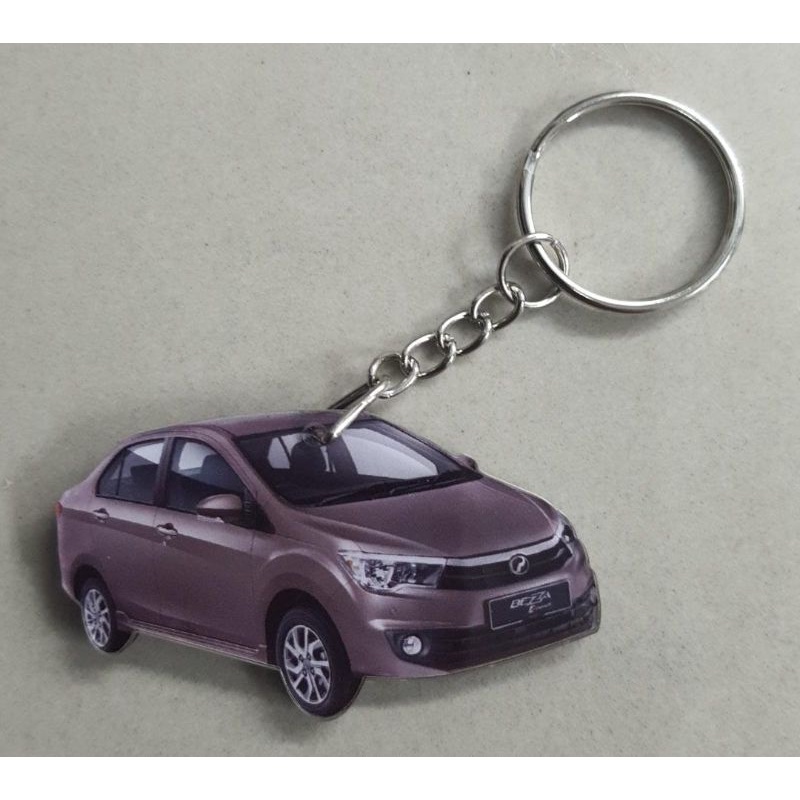 Perodua Bezza Brown 2d keychain | Shopee Malaysia