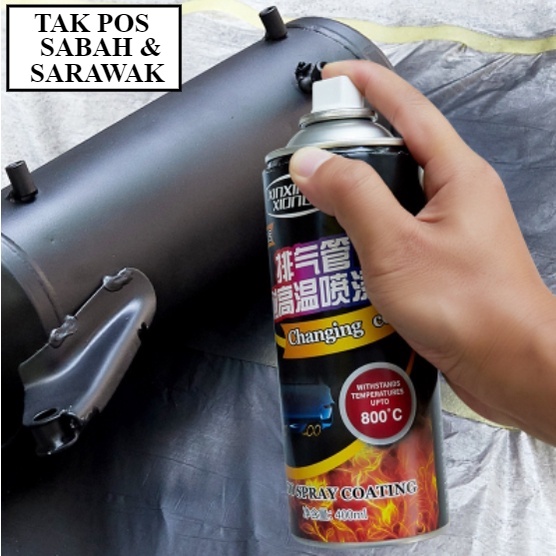 Hi-Temp Aerosol Spray H1 H2 Matt Black / Spray Hitam Tahan Panas (TAK ...