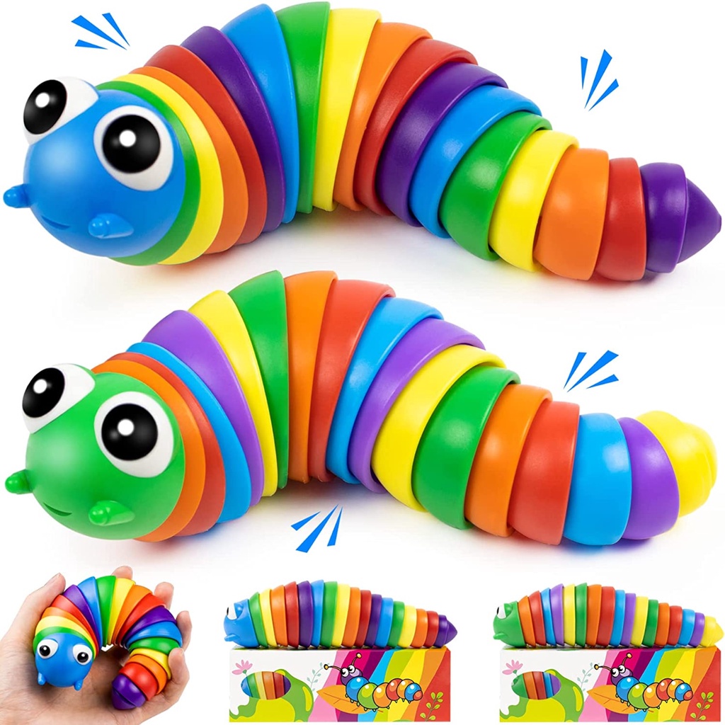 Kawaii Caterpillar Slug Shark Dolphin Decompression Toy Anti ...