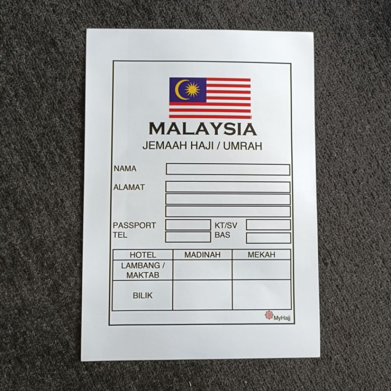 Sticker Beg Besar Bagasi Haji Umrah Saiz A6/A4 | Shopee Malaysia