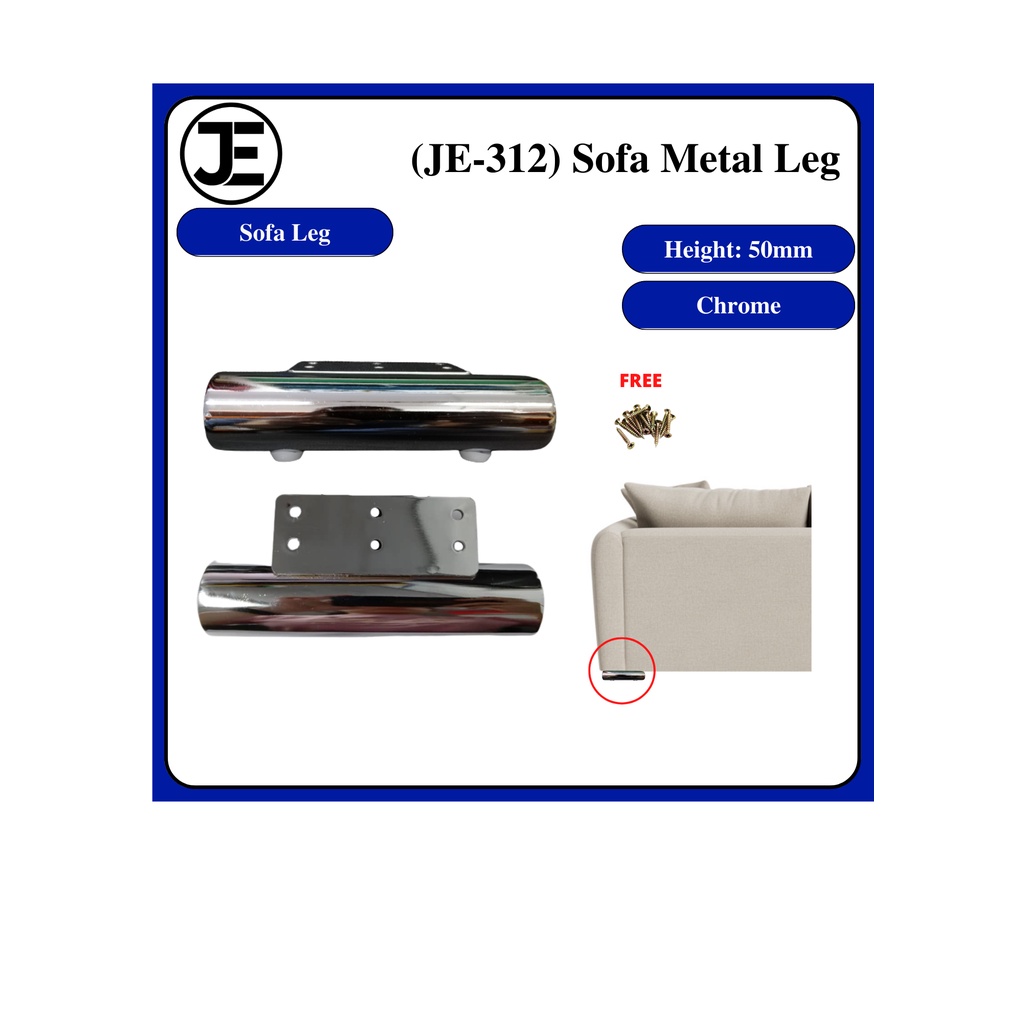 2" Tube Long Furniture Upholstery Solid Steel Sofa Leg Furniture Leg ...