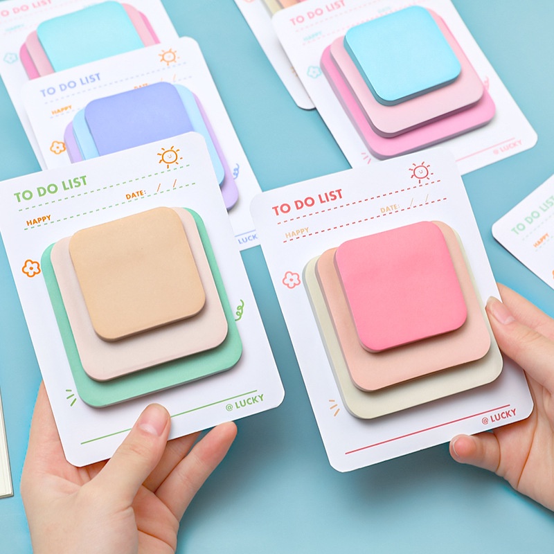 90Pcs/Set Simple Color Sticky note Student Office Note Paper Student ...