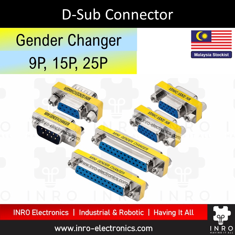 [DB9, DB15, DB25, DB37] D-sub Gender Changer Serial RS232 9pin 15P 25P ...