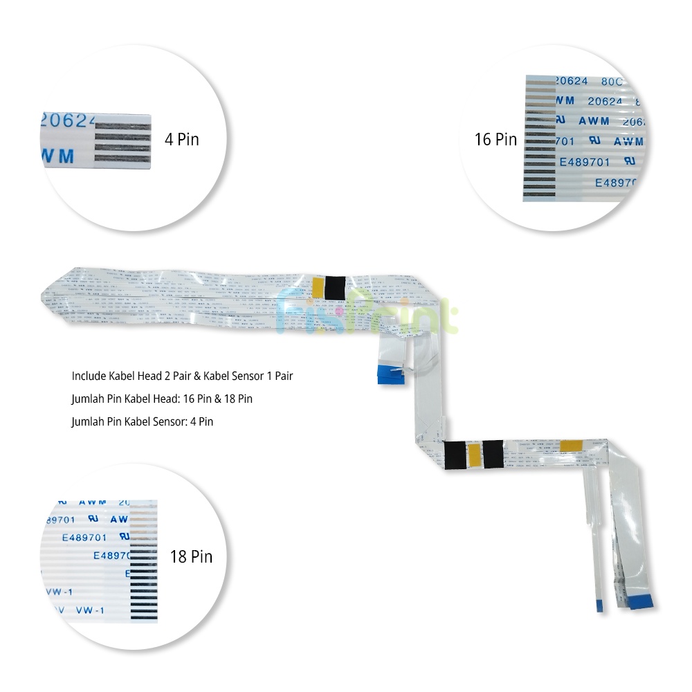Head Cable + LQ2190 Sensor 18 Pin + 16 Pin + 4 Pin New, Cable Flexible ...