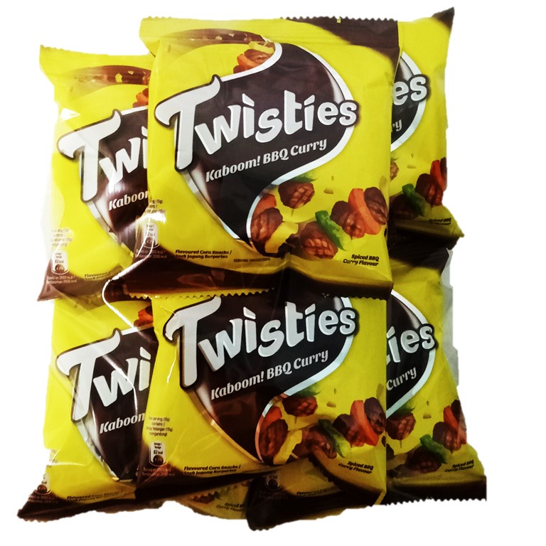 Twisties 15g x 6pkt snacks Cherry tomato / Cheeky cheddar / BBQ curry ...