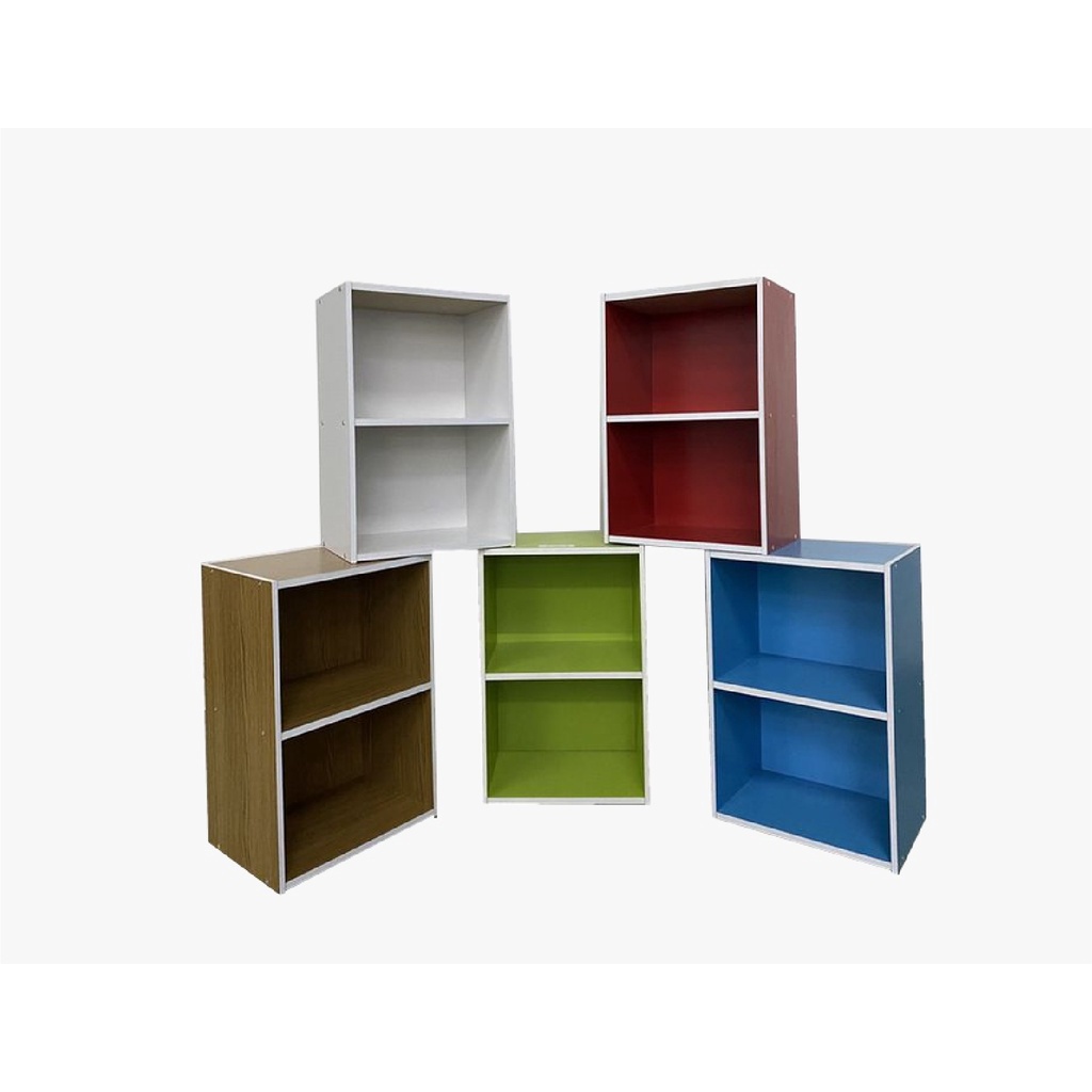 2 Tier Wooden Multipurpose Rack Book Shelf / Rak Buku Kabinet Buku ...