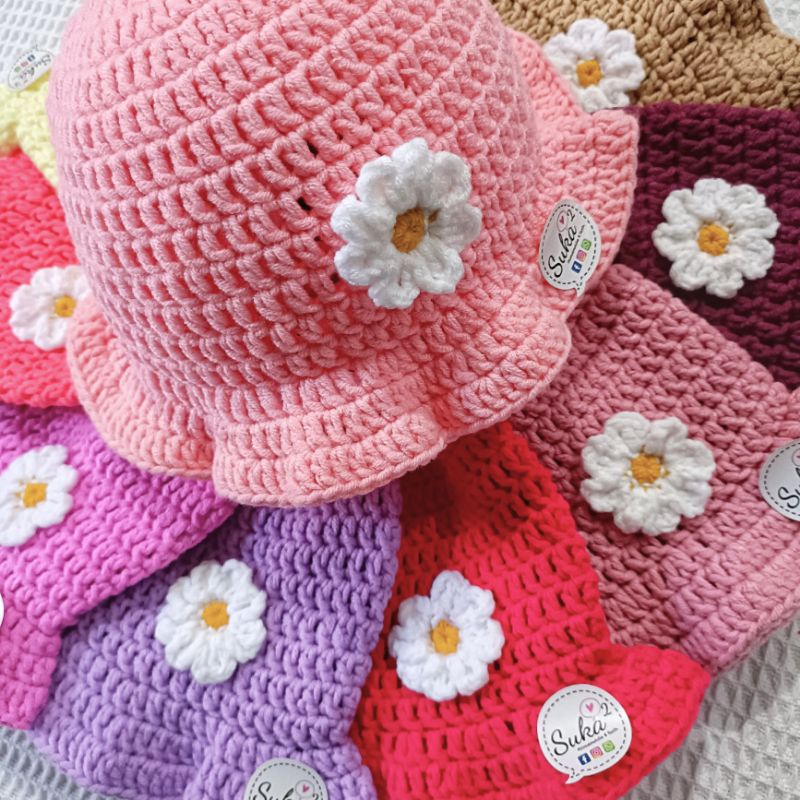 Crochet Hat girls. Topi Kait | Shopee Malaysia